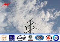 China 10kv - 550kv Hot Dip Galvanised Steel Poles 3mm Thickness For Distribution Line for sale