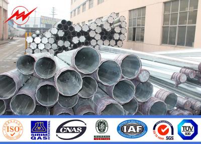 China 10kv Galvanized Transmission Line Poles 30mm Metal Steel Utility Power Poles for sale