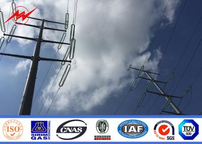 China 10M 1250 Dan Galvanized Steel Power Pole With Steel Yield Strength 355 N / mm2 for sale