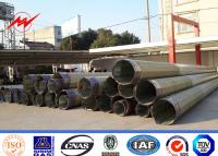 China Galvanized 12M Electric Steel Utility Power Poles For Transmission Line for sale