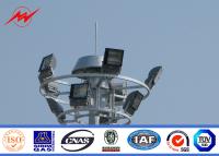 China octagonal steel galvanization high mast light pole with platform 20 - 50 metres for sale