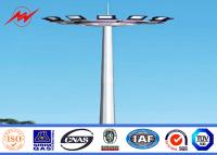 China 25m Steel Polygonal High mast Flood Light Poles with LED Lamps for sale