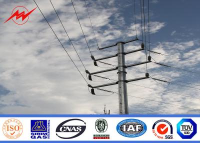 China 132kv 15m Octagonal Galvanized Steel Pole For Power Distribution Line for sale