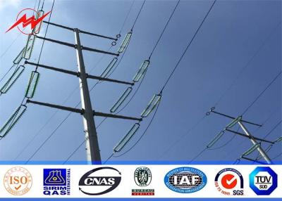 China 25m Gr65 Material Steel Transmission Poles , Lattice Welded Steel Power Pole for sale