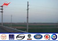 China AWS D 1.1 69kv Steel Tubular Electric Power Pole With Galvanized  Cross Arm for sale