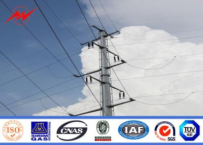 China Tapered Electrical Steel Power Transmission Poles With Cross Arms for sale