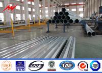China Polygon Galvanized  Electricity Steel Utility Pole For 115kv Overhead Transmission Line Project for sale