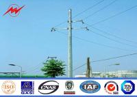 China Low Voltage Overhead Tubular Power Galvanized Steel Pole For 132KV Electric Transmission Line for sale