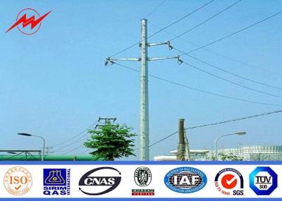 China Low Voltage Overhead Tubular Power Galvanized Steel Pole For 132KV Electric Transmission Line for sale