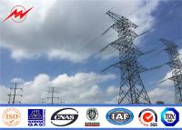 China 35KV Double Circuits Terminal Galvanized Power Distribution Poles 10m Height for sale