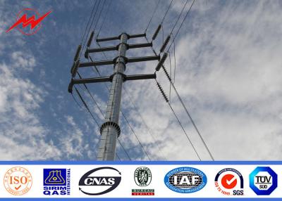 China Galvanized Electrical Steel Power Pole 1mm to 30mm Thickness , Polygonal Or Conical Shape for sale