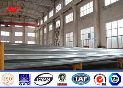 China Transmission Line Hot Dip Galvanized Steel Power Pole 33kv 10m Electric Utility Poles for sale