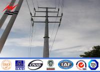 China Power Transmission Galvanized Steel Pole , Outdoor Electrical Utility Poles 11.9m - 940dan for sale