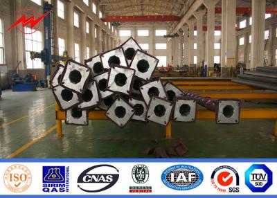 China Outdoor Multi Sided Solar 8M to 14M Height Street Light Poles With 2M Cross Arm for sale
