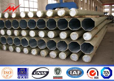 China NGCP 65FT Galvanized Steel Pole with 450Mpa for 69kv transmission line 10mm thickness for sale