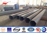 China 69KV 8KN 15M Two Sections Octagonal Galvanized Steel Pole Steel Transmission Poles for sale