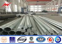 China 25ft-90ft Conical Tapered Glavanized Steel Utility Pole For Overhead  Electrical Transmission Line with Bitumen for sale