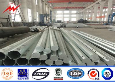 China 25ft-90ft Conical Tapered Glavanized Steel Utility Pole For Overhead  Electrical Transmission Line with Bitumen for sale