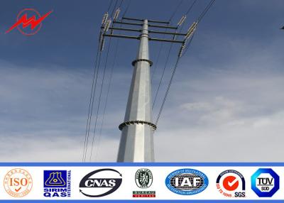 China 15m Transmission Line Utility Power Poles , Q345 Q420 Tubular Steel Pole for sale
