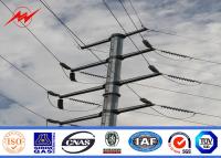 China 69kv Q345 Hot Dip Galvanized Steel Pole Transmission Line Poles 5m - 15m for sale
