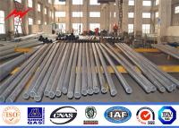 China ISO 9m 10m 12m Power Transmission Poles Bitumen With Cross Arms for sale
