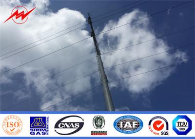 China Q235 Electric Pole Steel Electric Power Poles Street Light Poles With Cross Arm for sale