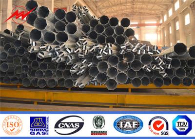 China SS400 Steel 66kv Round Tapered Electric Utility Pole , Polygonal Tower Steel Octagonal Poles for sale
