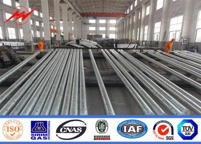 China 11KV  33KV Octagonal Steel Transmission Tubular Pole With FIberglass Protection for sale