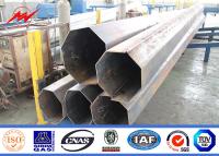 China 17m Column Galvanized Steel Power Octagon Post Pole For Overhead Transmission Line for sale