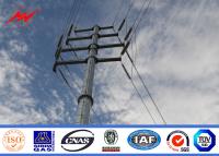 China 69kv Electrical Galvanised Steel Pole For Electrical Distribution Line for sale