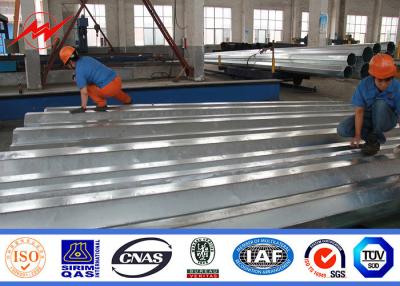 China Transmission Line Steel Tubular Pole 220kv Overhead Line Work Load 400kgf for sale