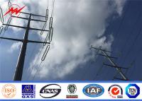 China 75ft 80ft Flange Steel Utility Pole / High Voltage Lattice Steel Towers Overhead for sale