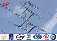China 8M 5 KN Electric Power Pole , Metal Utility Poles With Cross Arm Accessories for sale