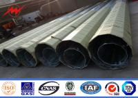 China 8Ft Slip Joint Q235 Utility Power Poles , Galvanized Electricity Steel Metal Utility Poles for sale