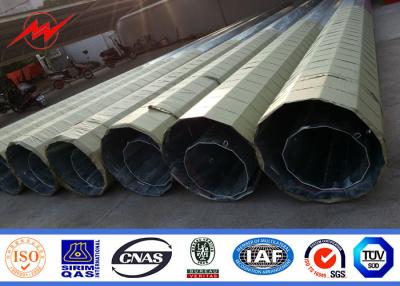 China 8Ft Slip Joint Q235 Utility Power Poles , Galvanized Electricity Steel Metal Utility Poles for sale