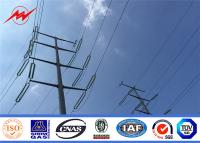 China Professional Q235 Steel Electrical Power Pole With Cross Arm For Power Accessories for sale