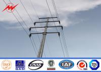 China 5mm Thickness Galvanised Steel Poles , Steel Transmission Poles For Power Line Project for sale