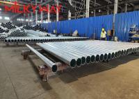 China Customized Mounting Height Galvanized Steel Pole With Slotted Base Plate And Anchor Bolt Mounting for sale