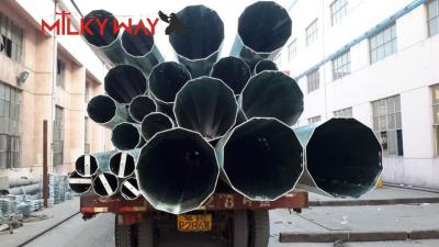 China 22m Steel Power Pole for Outside Electrical Distribution Line with Q345 Steel Material and Pure Polyester Powder Coating for sale