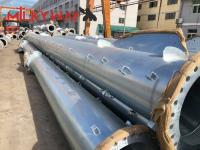 China 24m 32m Height Conical Electrical Power Pole Base Plate Type for sale