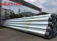 China Power Distribution Electric Steel Pole 35FT 40Ft Hot Dip Galvanized Finish for sale
