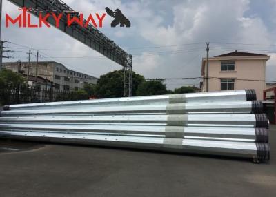 China 35FT 70FT 90FT Octagonal Galvanized Steel Power Pole With Bitumen For Corrosion Resistant Transmission Line for sale