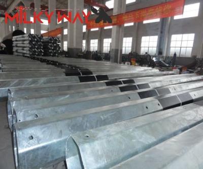 China 9m-13m Steel Tubular Pole With Hot Dip Galvanization for sale