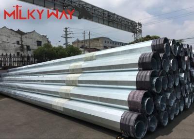 China 11KV 38KV Hot Dip Galvanized Electric Power Pole Galvanized Octagonal Electric Utility Poles for sale