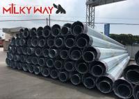 China 80FT 2000kg breaking load HDG customized burial type steel poles for sale