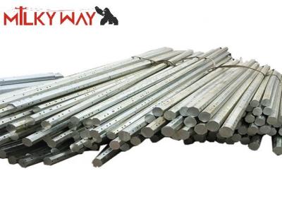 China 3-4mm Gr50 Steel Material Galvanized Electrical Power Pole with Climbing Rung for and Safe Power Distribution for sale