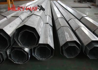 China 12m Gr65 Octagonal Electrical Steel Utility Poles with Hot Dip Galvanized Coating for Electrical Power Transmission for sale