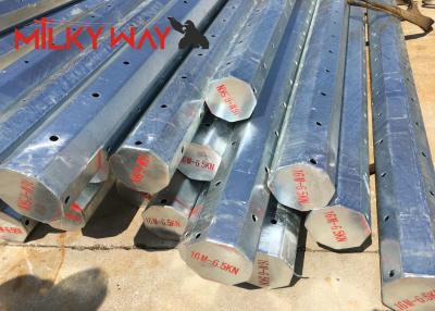 China 11M Conical Electrical Power Pole with 50KN Load Capacity and 5mm Thickness in ASTM A123 Galvanization Standard for sale