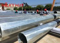 China Steel Power Pole 12m Height Hot Dip Galvanized with Minimum Breaking load 2.5KN 10KN 20KN for sale