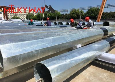 China Galvanized Steel Pole Q345 for Transmission Line Hot Dip Galvanized for sale